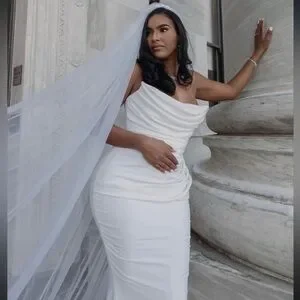 House of CB | Dresses | House Of Cb Esmee Size M Ivory Draped Strapless ...